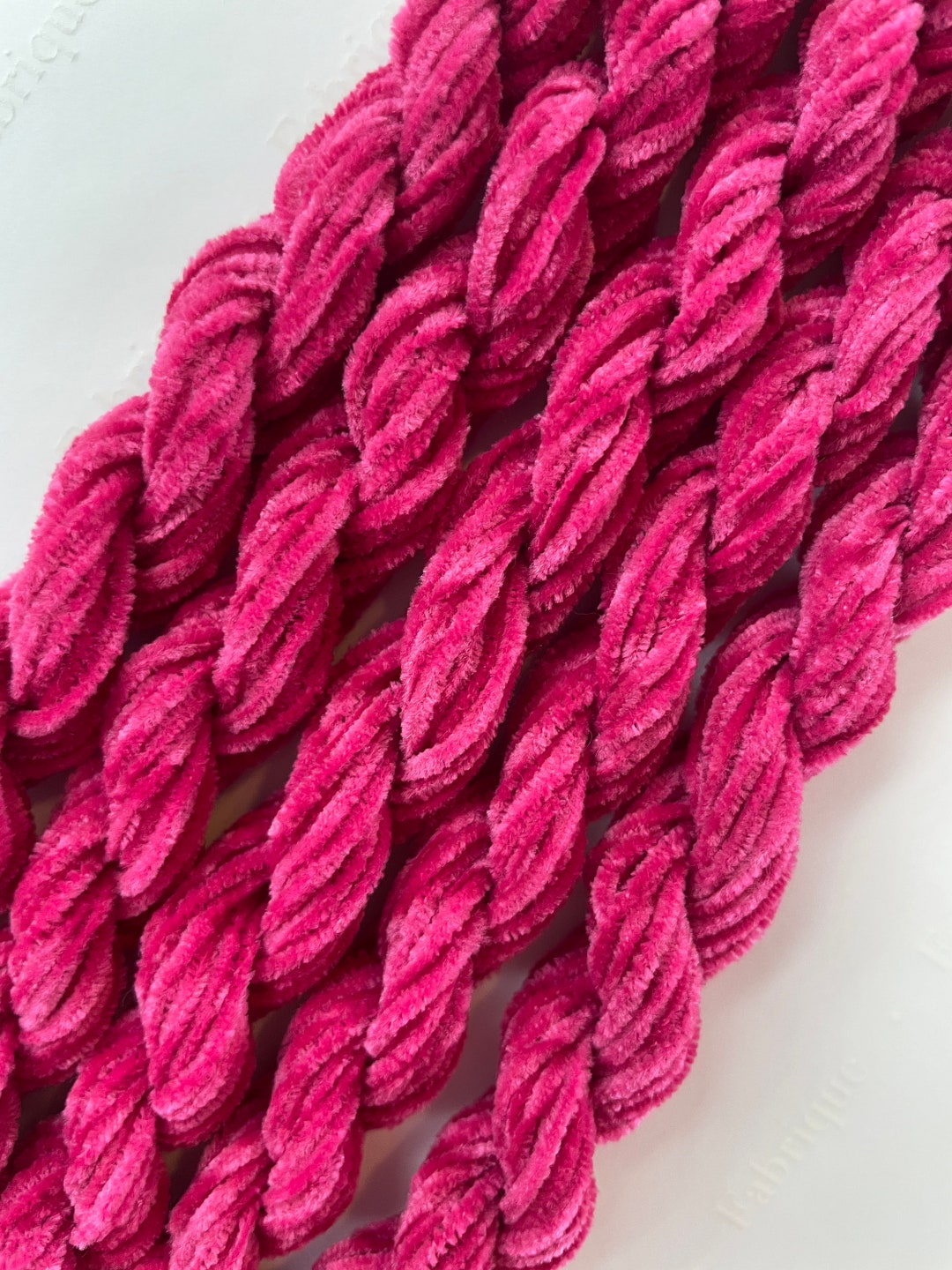 Hot Pink 2mm Chenille Embroidery Thread, Luneville Tambour Chenille ...
