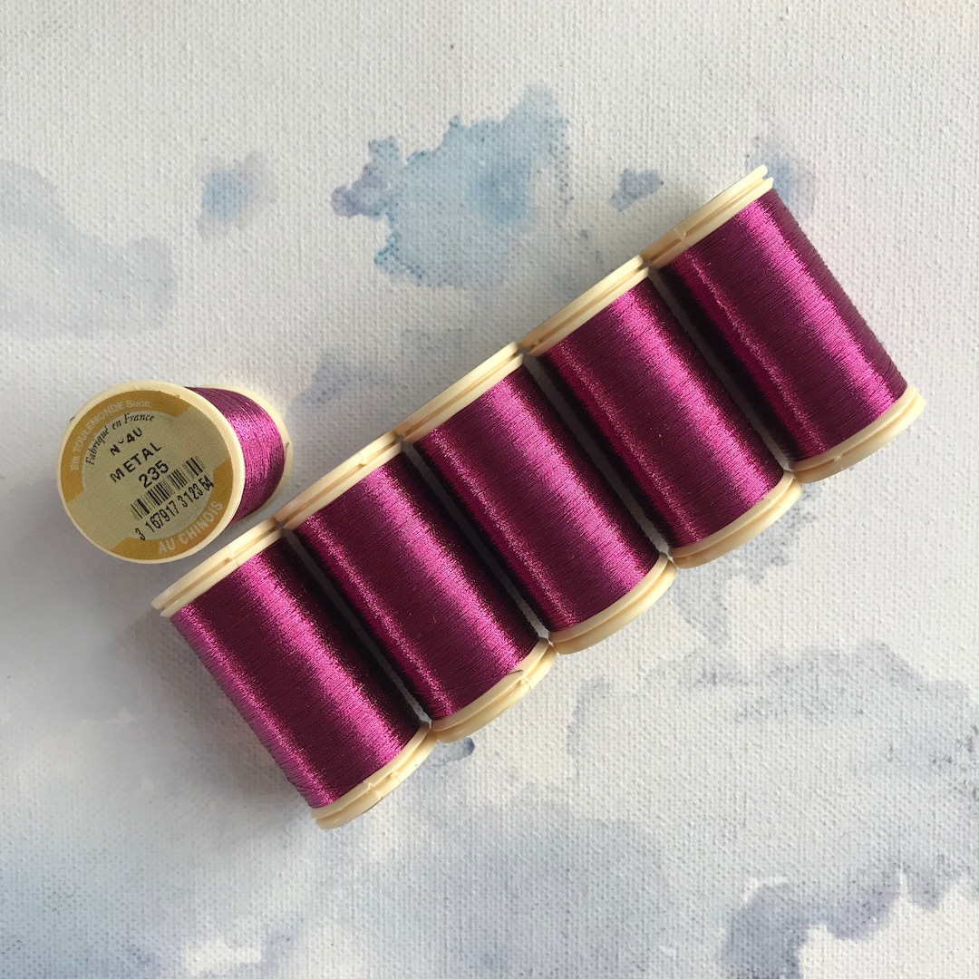 Sajou No. 235 Fuchsia, Metallic Thread, Fil Au Chinois Luneville ...