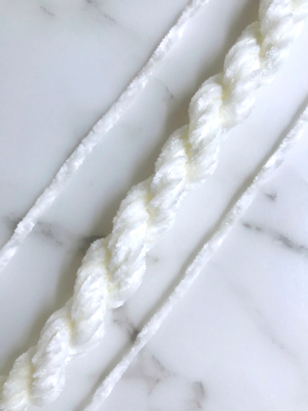 Snow White 4mm Chenille Embroidery Thread, Luneville Tambour Chenille ...