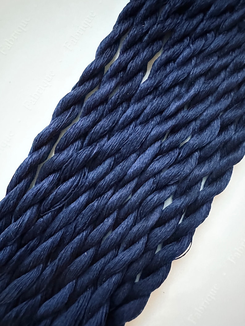 Fabrique Navy Blue Silk Embroidery Thread, Hand Dyed Embroidery Thread ...