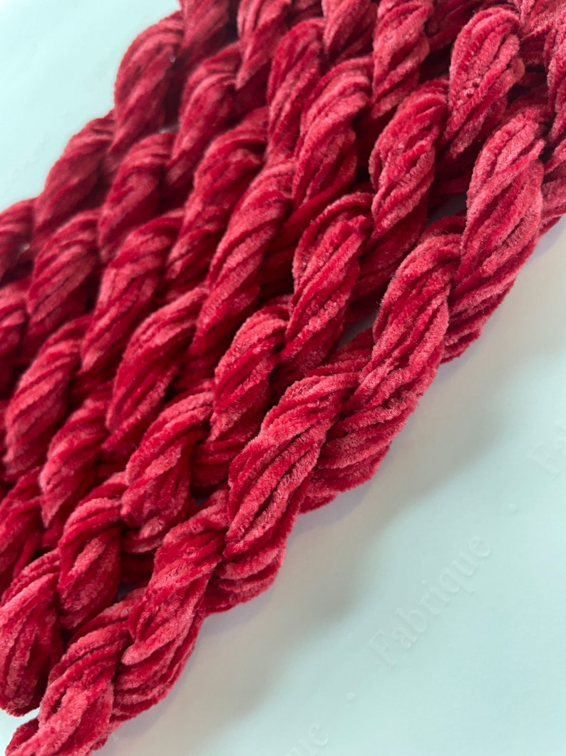 Crimson 2mm Chenille Embroidery Thread Luneville Tambour | Etsy