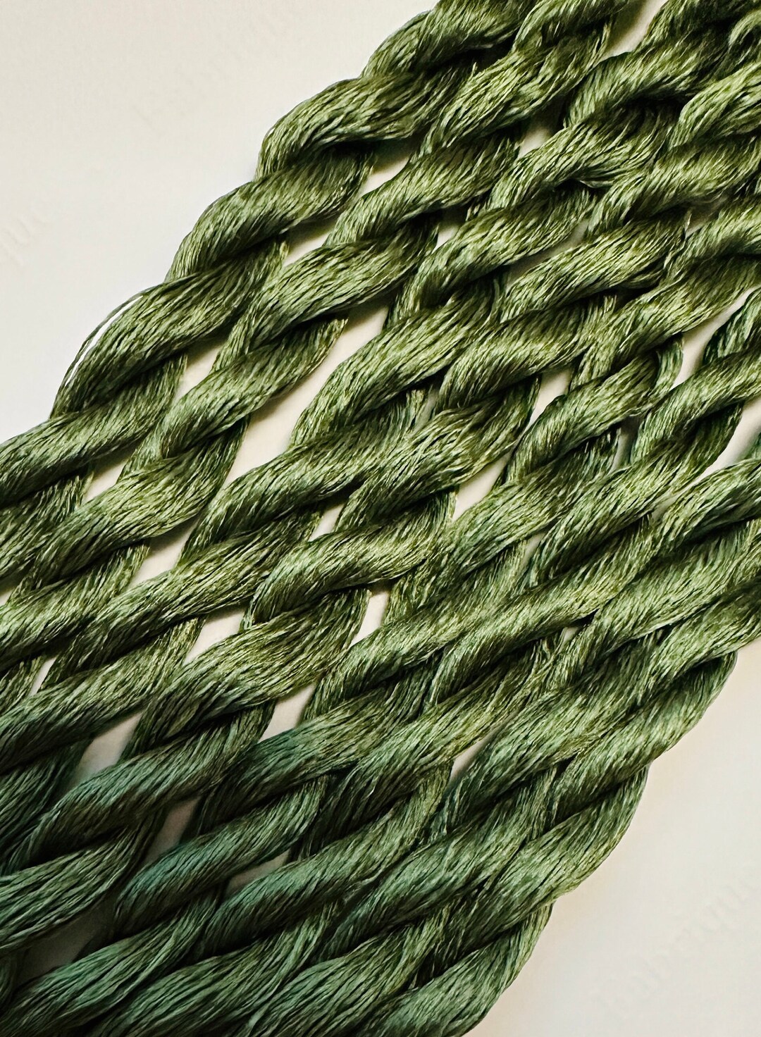 Fabrique Forest Green Silk Embroidery Thread, Hand Dyed Embroidery ...