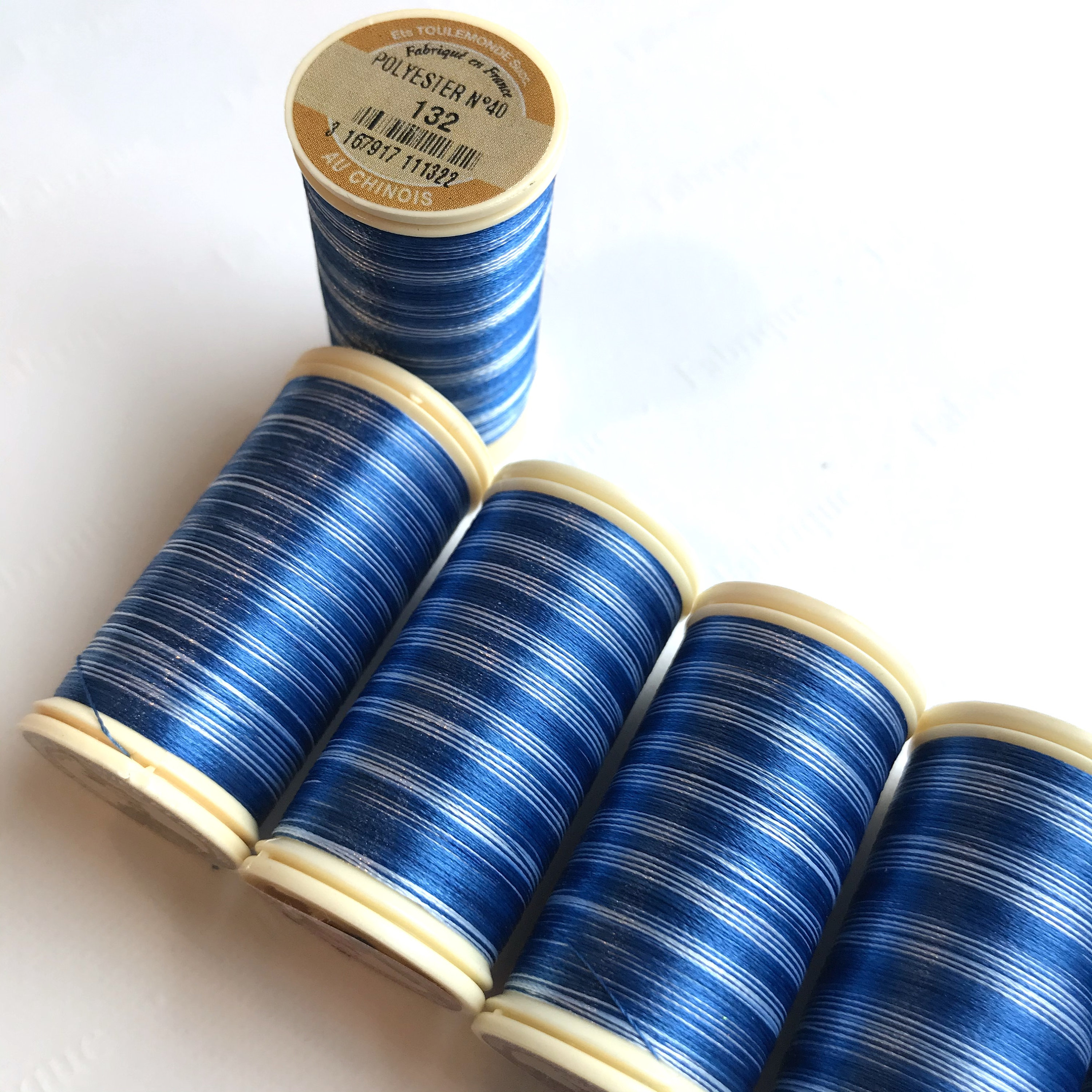 Sajou Blue Grey Variegated Thread Fil Au Chinois Luneville - Etsy
