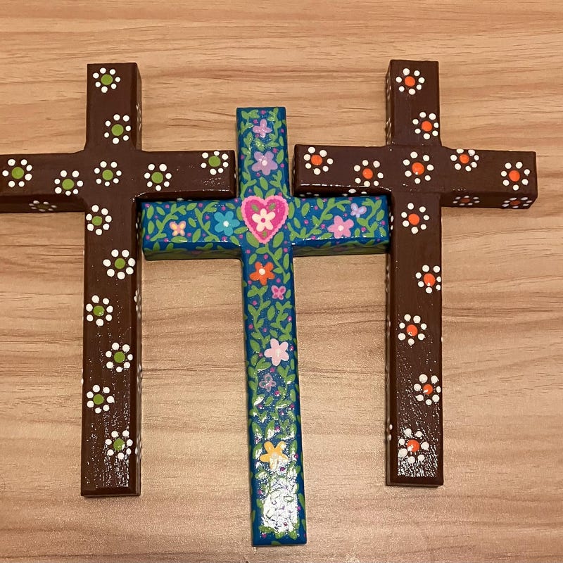 Hand Painted Wooden Crosses - Etsy