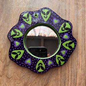 Small Handmade Clay Wall Hanging Decor Mirrors - Etsy