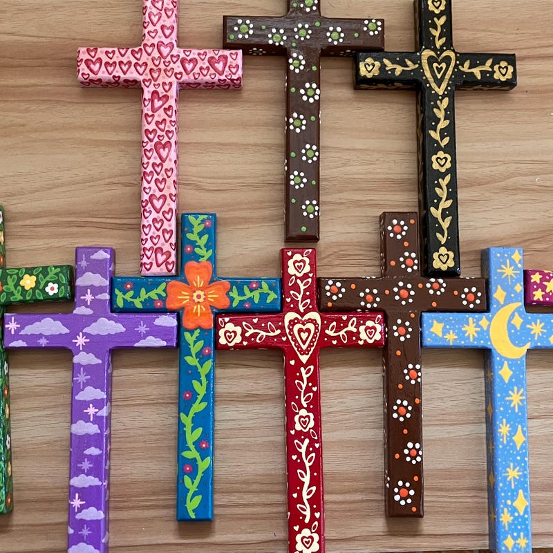 Handpainted Cross - Etsy