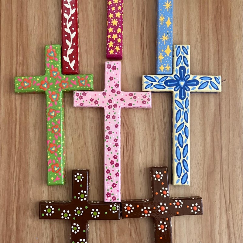 Handpainted Cross - Etsy