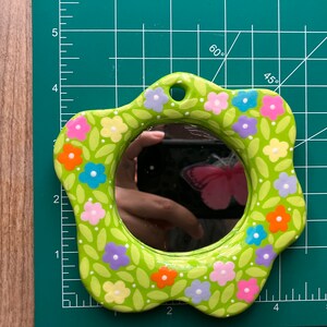 Small Handmade Clay Wall Hanging Decor Mirrors - Etsy