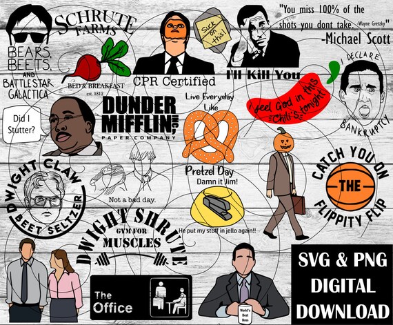 The Office SVG Bundle the Office SVG the Office PNG the | Etsy