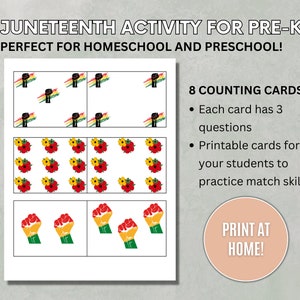 Juneteenth Counting Exercise for Pre-k | Counting Activity for Kids ...