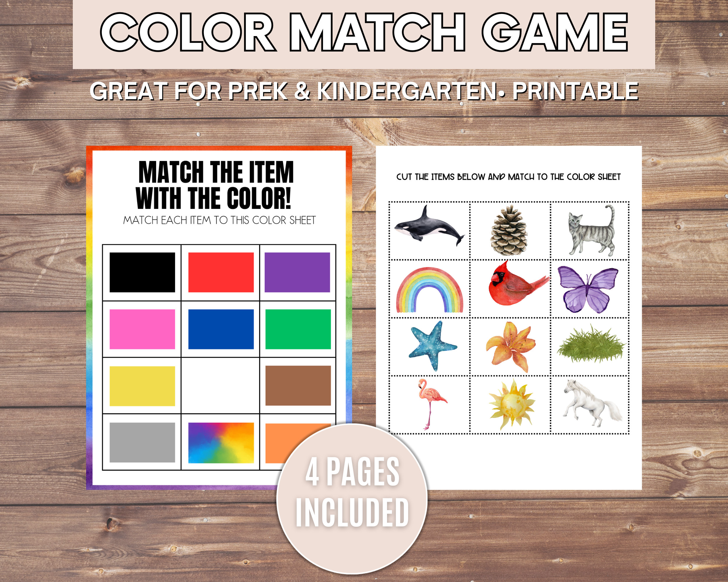 Color Match Game for Kids | Matching Game for Kids | Prek Games ...