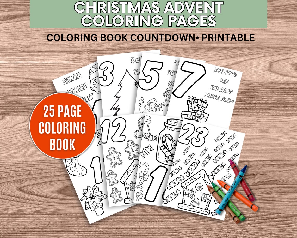 Christmas Countdown Printable | 25 Days of Christmas | Advent Calendar ...