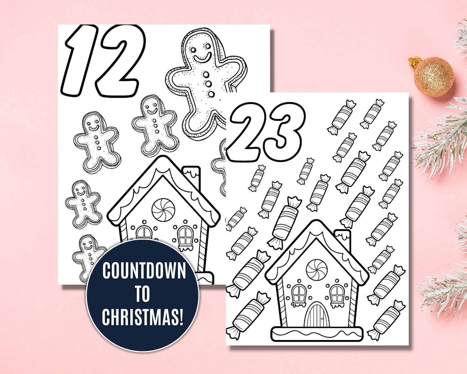 Christmas Countdown Printable | 25 Days of Christmas | Advent Calendar ...