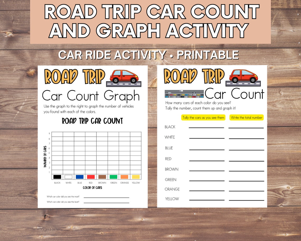 Road Trip Car Count Activity | Road Trip Activity | Long Car Ride ...