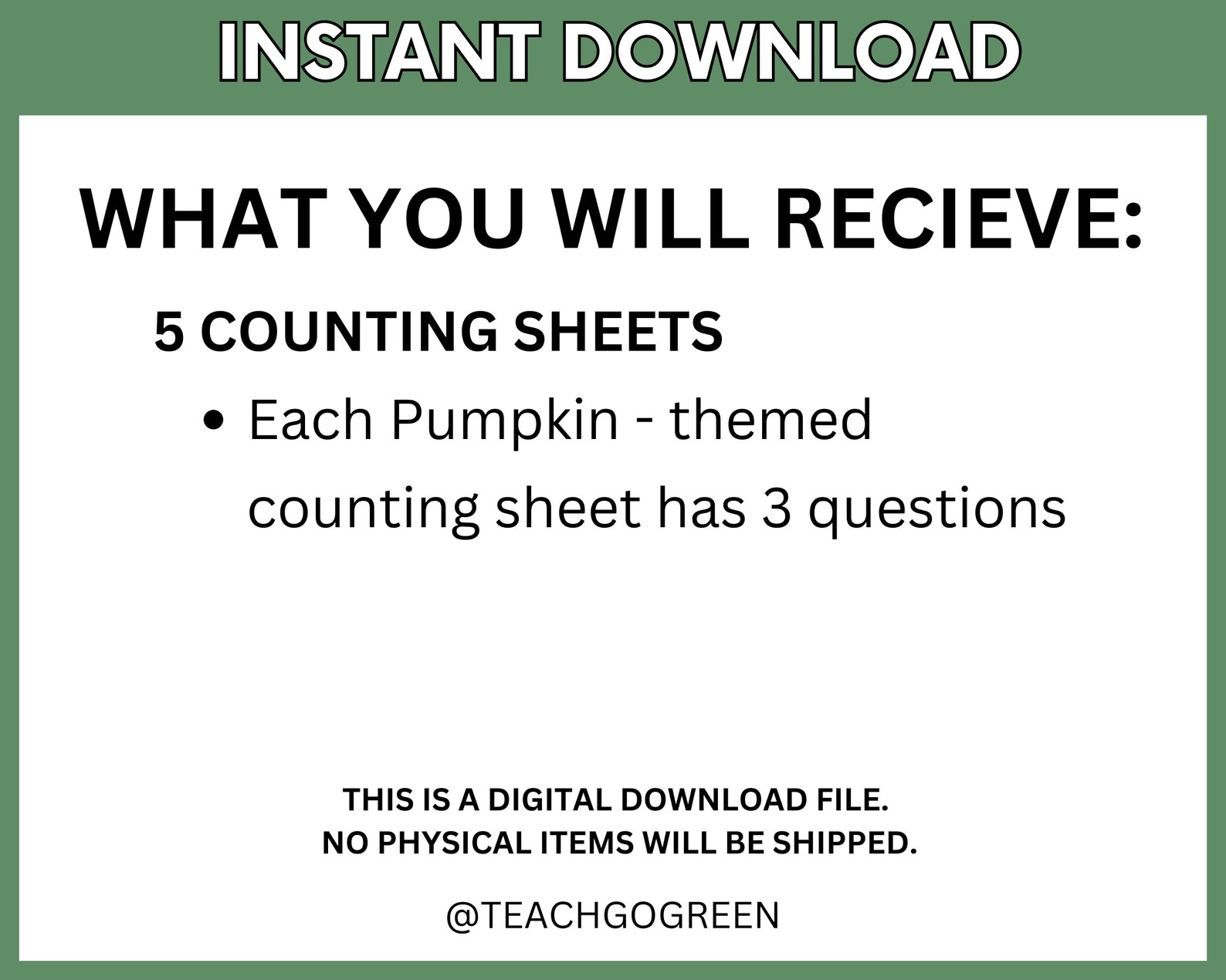 Pumpkin Counting Cards for Kids | Preschool and Kindergarten Counting ...