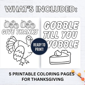 Thanksgiving Printable Coloring Pages 5 Thanksgiving Coloring Pages for ...