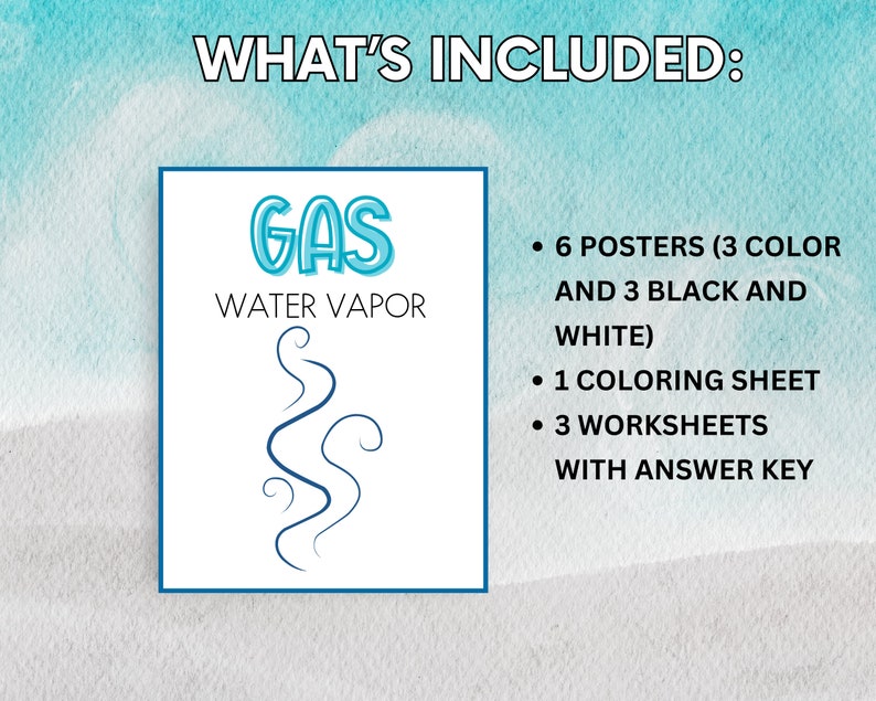 Understanding the Forms of Water Activity | Coloring Worksheets | Water ...