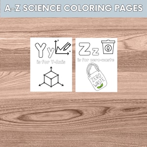 A-Z Science Alphabet Coloring Pages | Alphabet Coloring Pages for Kids ...