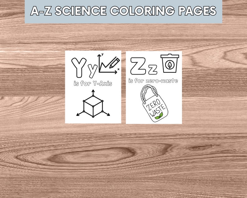 A-Z Science Alphabet Coloring Pages | Alphabet Coloring Pages for Kids ...