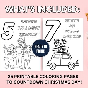 Christmas Countdown Printable | 25 Days of Christmas | Advent Calendar ...