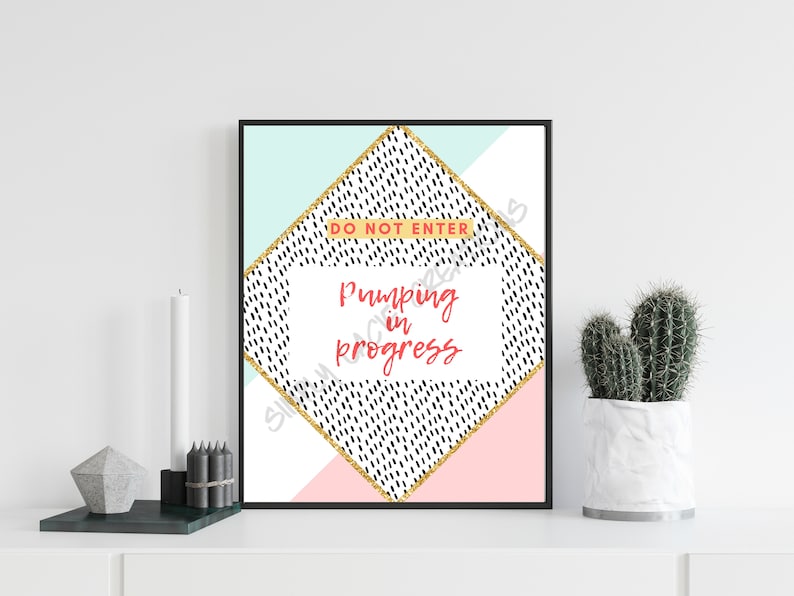 Pumping in Progress Breastfeeding Sign for Nursing Mom - Etsy