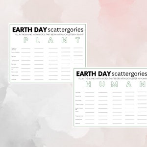 Earth Day Scattergories | Printable Earth Day Game | Science Class ...