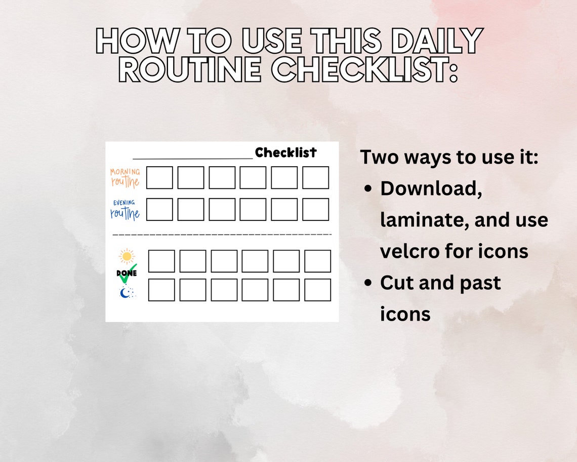 Printable Daily Routine Checklist for Kids | Routine List for Kids ...