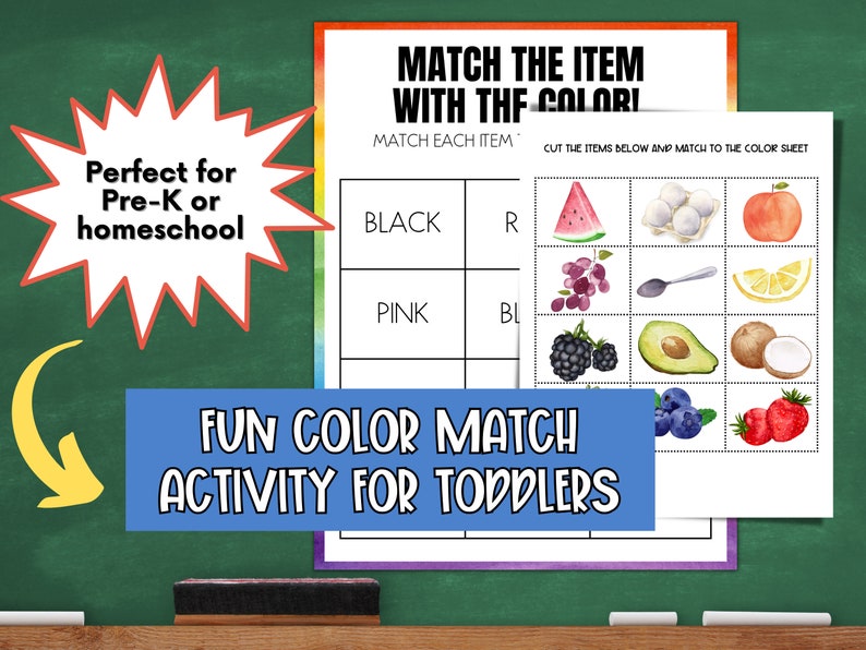 Color Match Game for Kids Matching Game for Kids Game That - Etsy