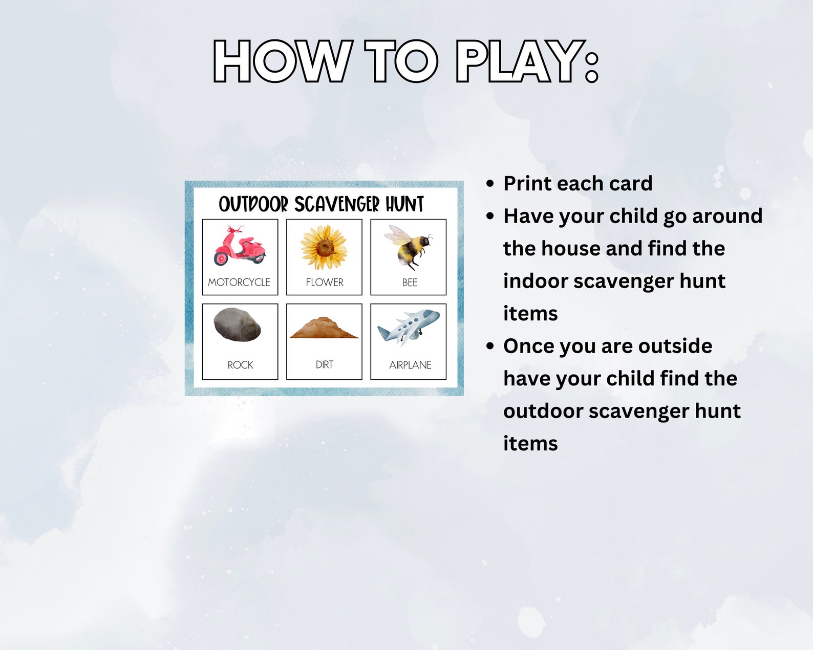 Indoor Outdoor Scavenger Hunt Prek | Scavenger Hunt for Kids | Activity ...