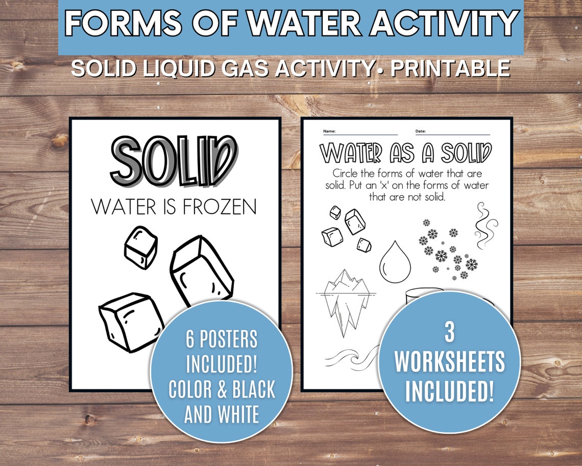 Understanding the Forms of Water Activity | Coloring Worksheets | Water ...