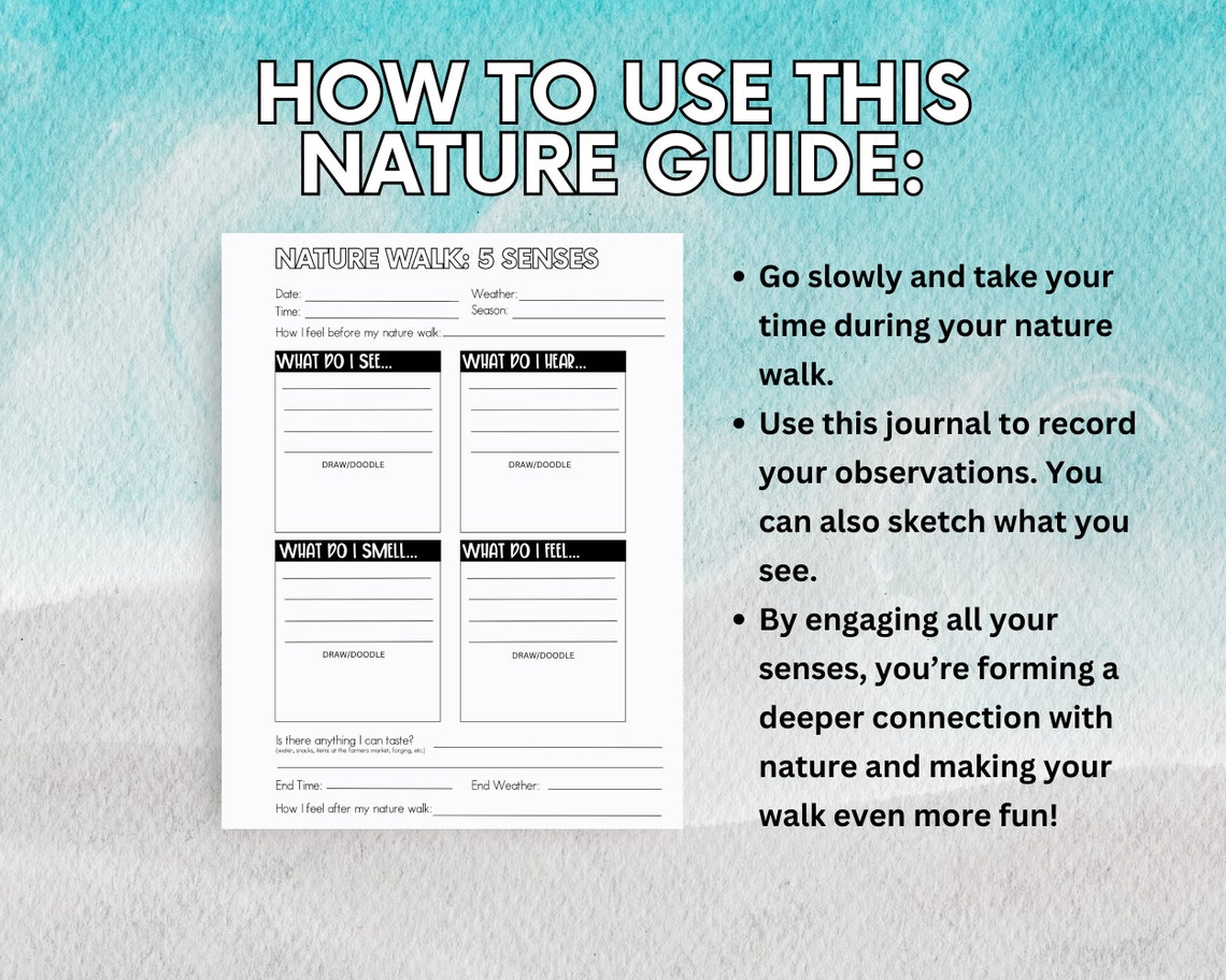 Nature Walk 5 Senses Work | Nature Walk Activity for Kids | 5 Senese ...