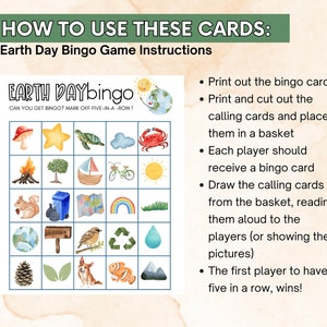 Earth Day Picture Bingo | Printable Science Bingo Cards for Kids ...