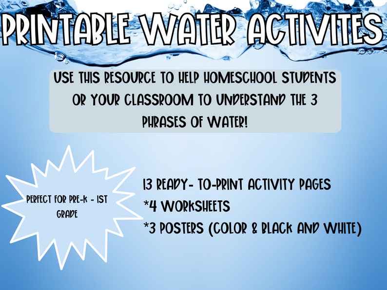 Understanding the Forms of Water Activity Coloring - Etsy