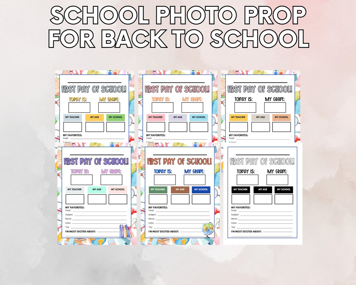 First Day of School Signs | Printable First Day of School Sign | Back ...