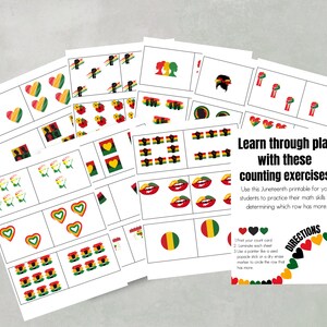 Juneteenth Counting Exercise for Pre-k | Counting Activity for Kids ...