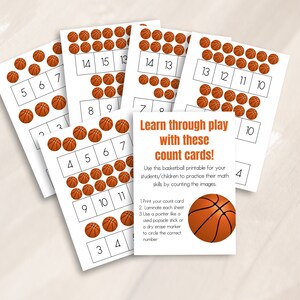 Sports Counting Cards for Kids | Preschool and Kindergarten Counting ...