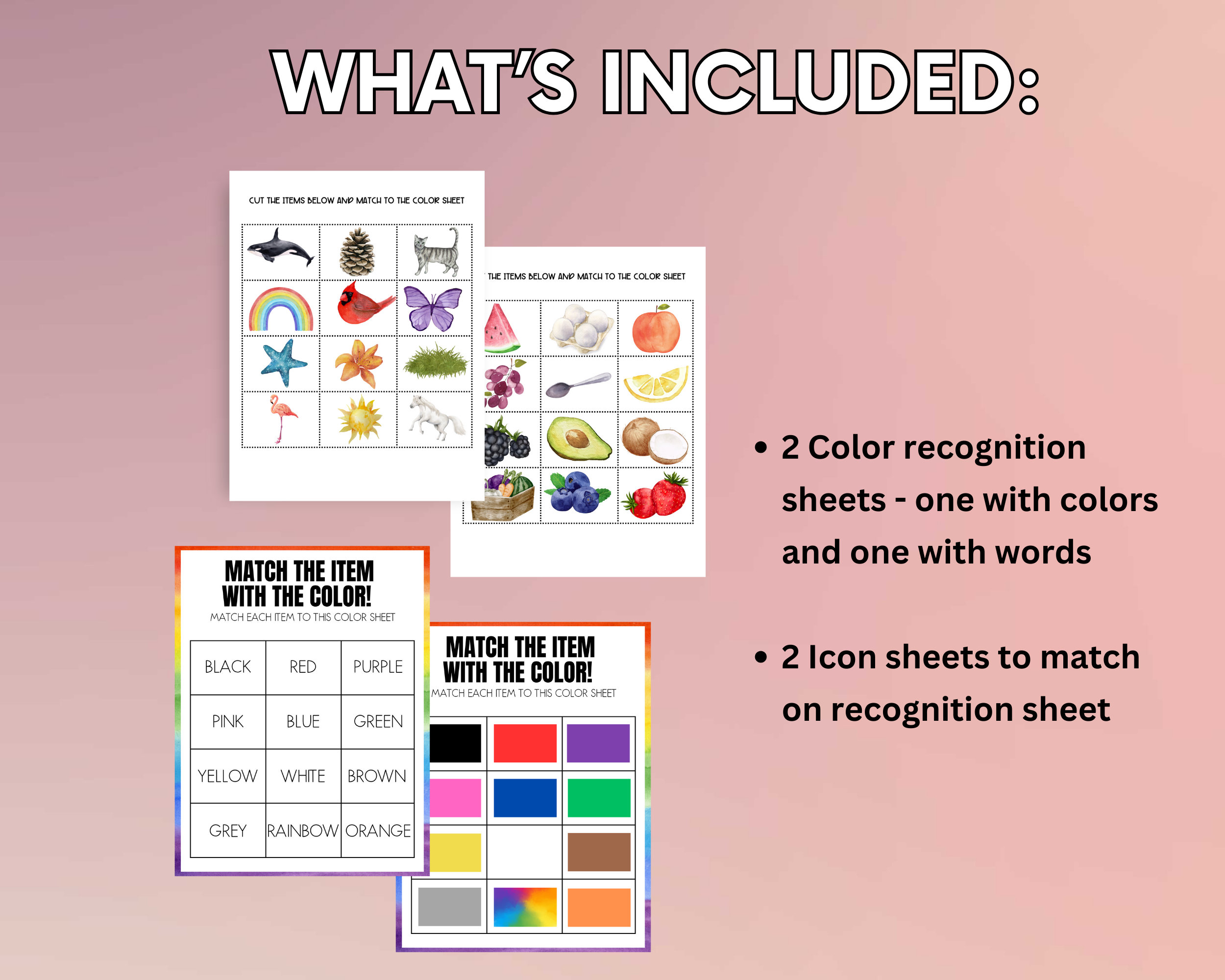 Color Match Game for Kids | Matching Game for Kids | Prek Games ...