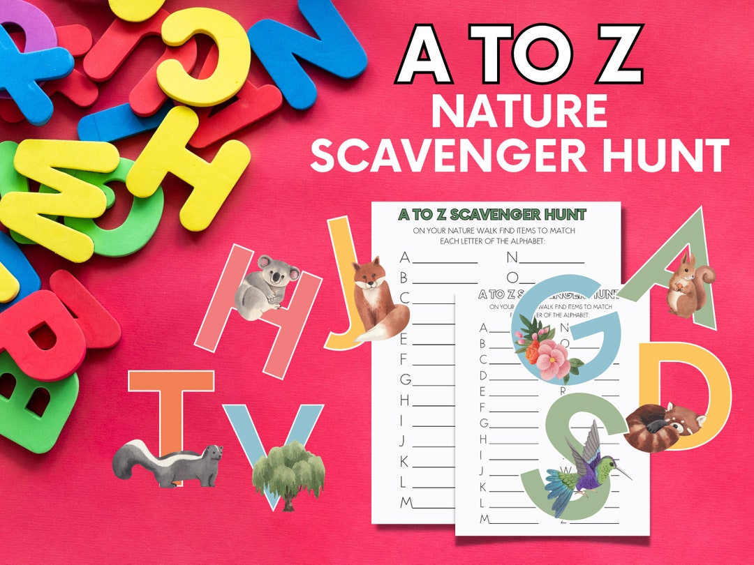 A-Z Nature Walk Scavenger Hunt - Etsy