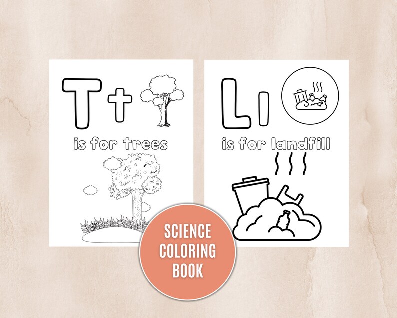 A-Z Science Alphabet Coloring Pages | Alphabet Coloring Pages for Kids ...