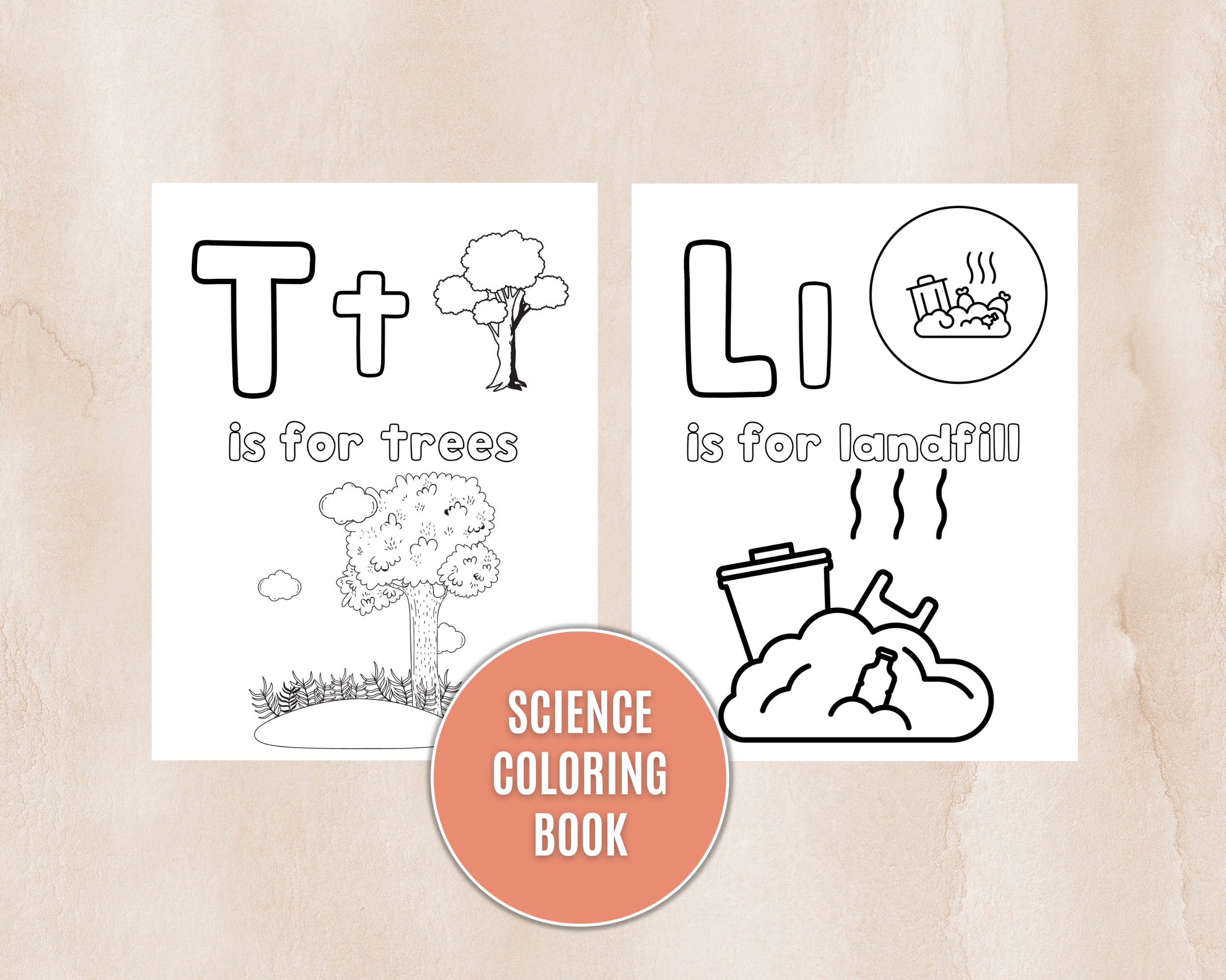 A-Z Science Alphabet Coloring Pages | Alphabet Coloring Pages for Kids ...