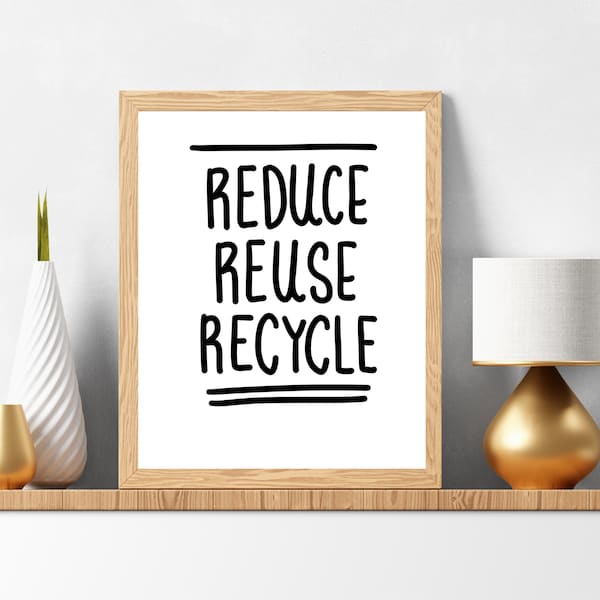 Reduce Reuse Recycle Poster - Etsy