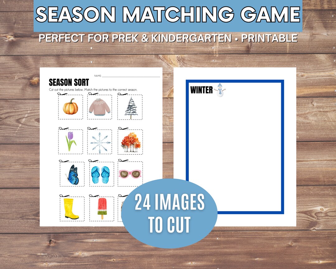 Season Sorting Activity | Four Season Activity | Educational Printable ...