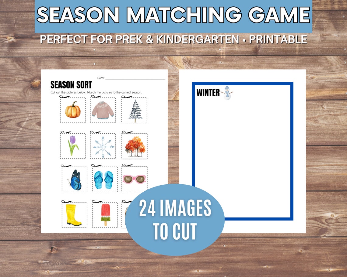 Season Sorting Activity | Four Season Activity | Educational Printable ...
