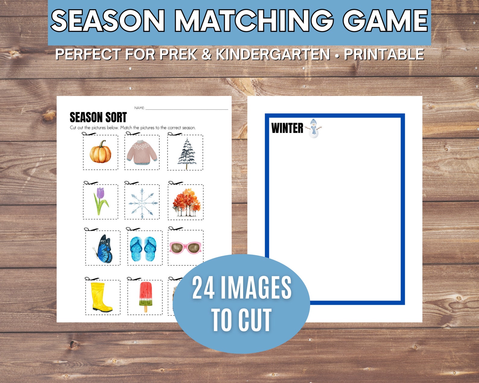 Season Sorting Activity | Four Season Activity | Educational Printable ...