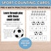 Sports Counting Cards for Kids | Preschool and Kindergarten Counting ...