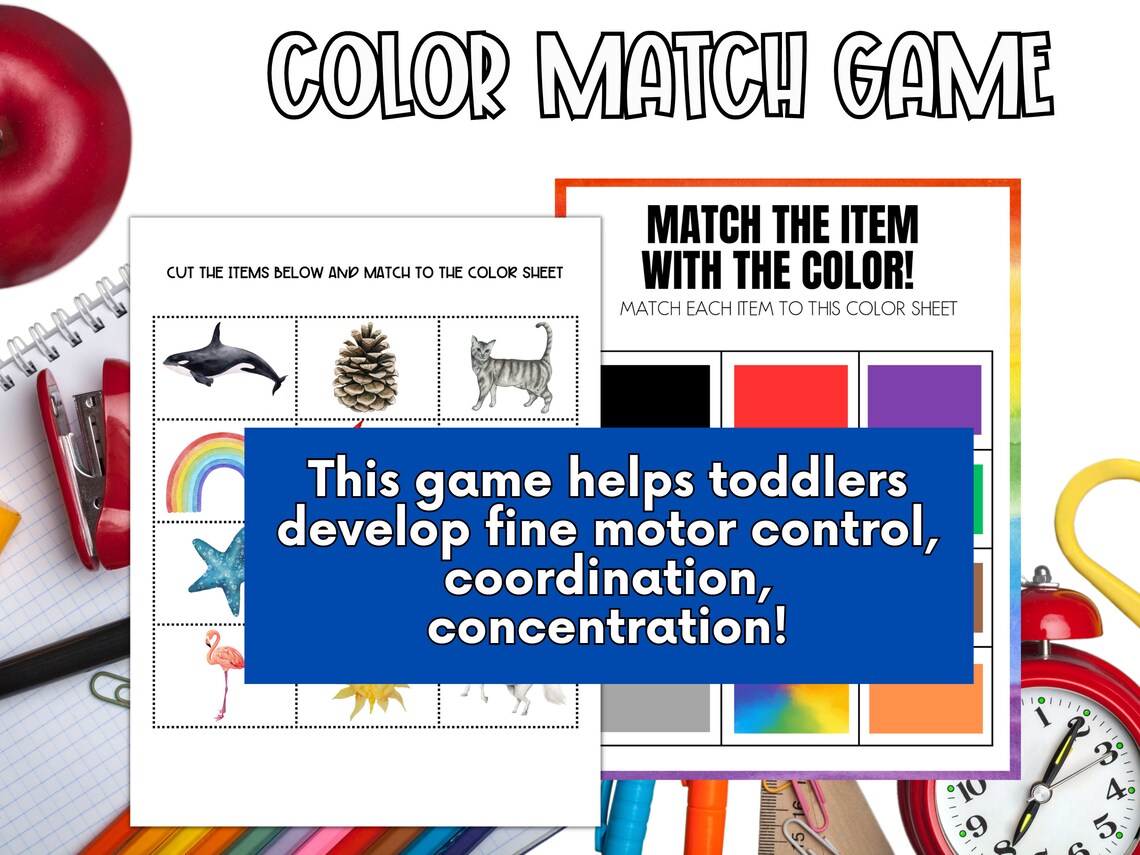 Color Match Game for Kids Matching Game for Kids Game That - Etsy