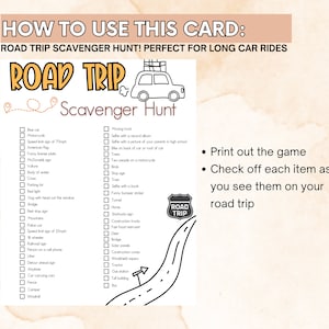 Road Trip Scavenger Hunt | Road Trip Games | Car Ride Entertainment ...