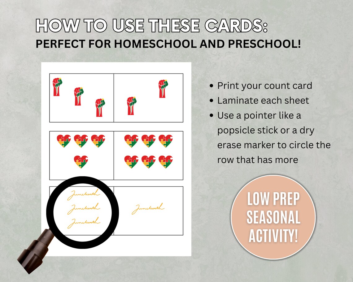 Juneteenth Counting Exercise for Pre-k | Counting Activity for Kids ...