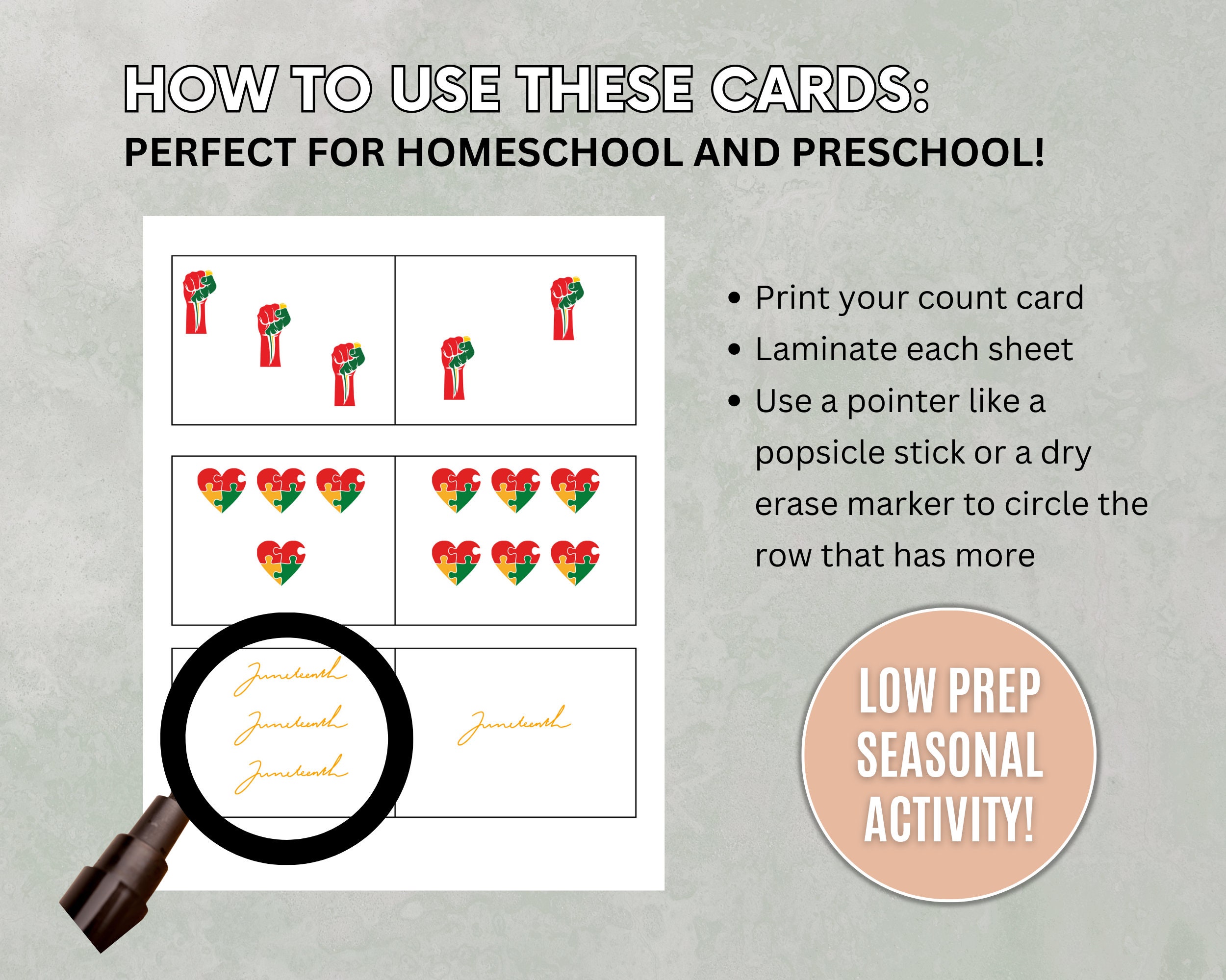 Juneteenth Counting Exercise for Pre-k | Counting Activity for Kids ...