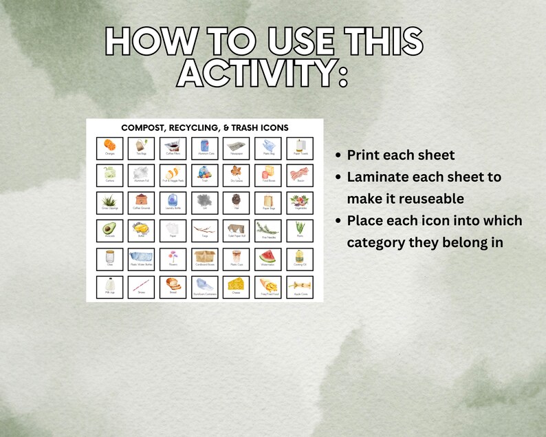 Compost Sort Activity | Trash Sort Activity | Recycling Sort Activity ...